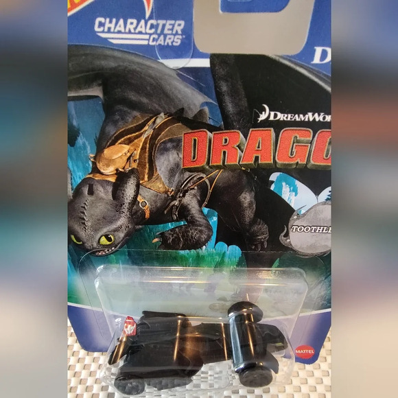 Mattel | Toys | Hot Wheels Character Cars Toothless Dragon Dreamworks ...